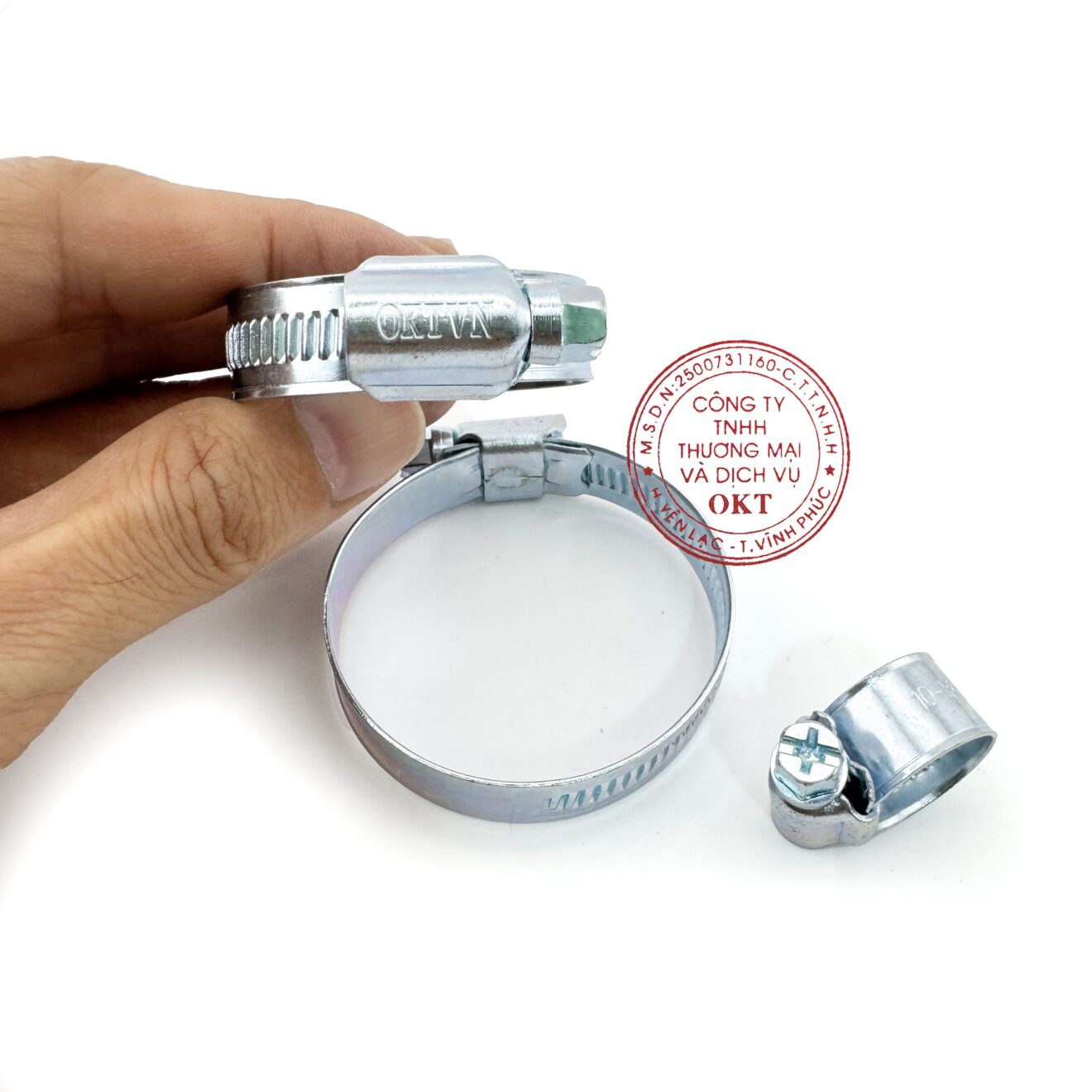 Đai Siết OKT Thép Mạ Kẽm (W1- 12mm) - Vật Tư Khí Nén OKT